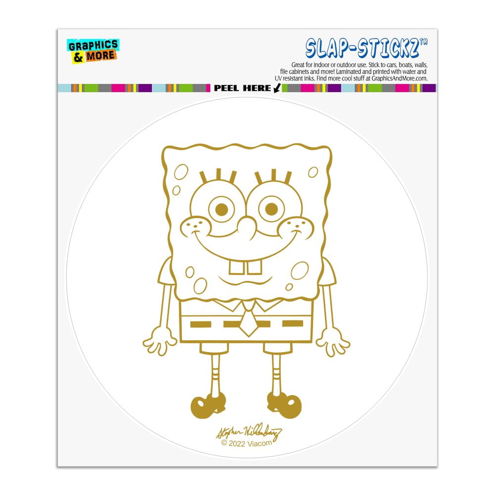 SpongeBob Full Front Automotive Car Window Locker Circle Bumper Sticker ...