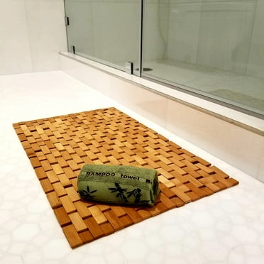 Better Homes & Gardens Bamboo Tile Bath Step-Out Mat, 18"x30" - Walmart.com
