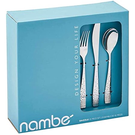 Nambe - Flatware Collection Tilt Dazzle 45-Piece Set Service for 8 ...