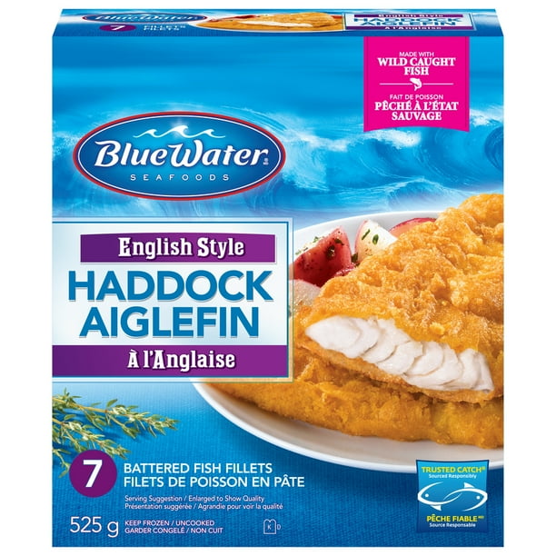 BlueWater Seafoods English Style Haddock, Wild Caught Haddock, Frozen ...