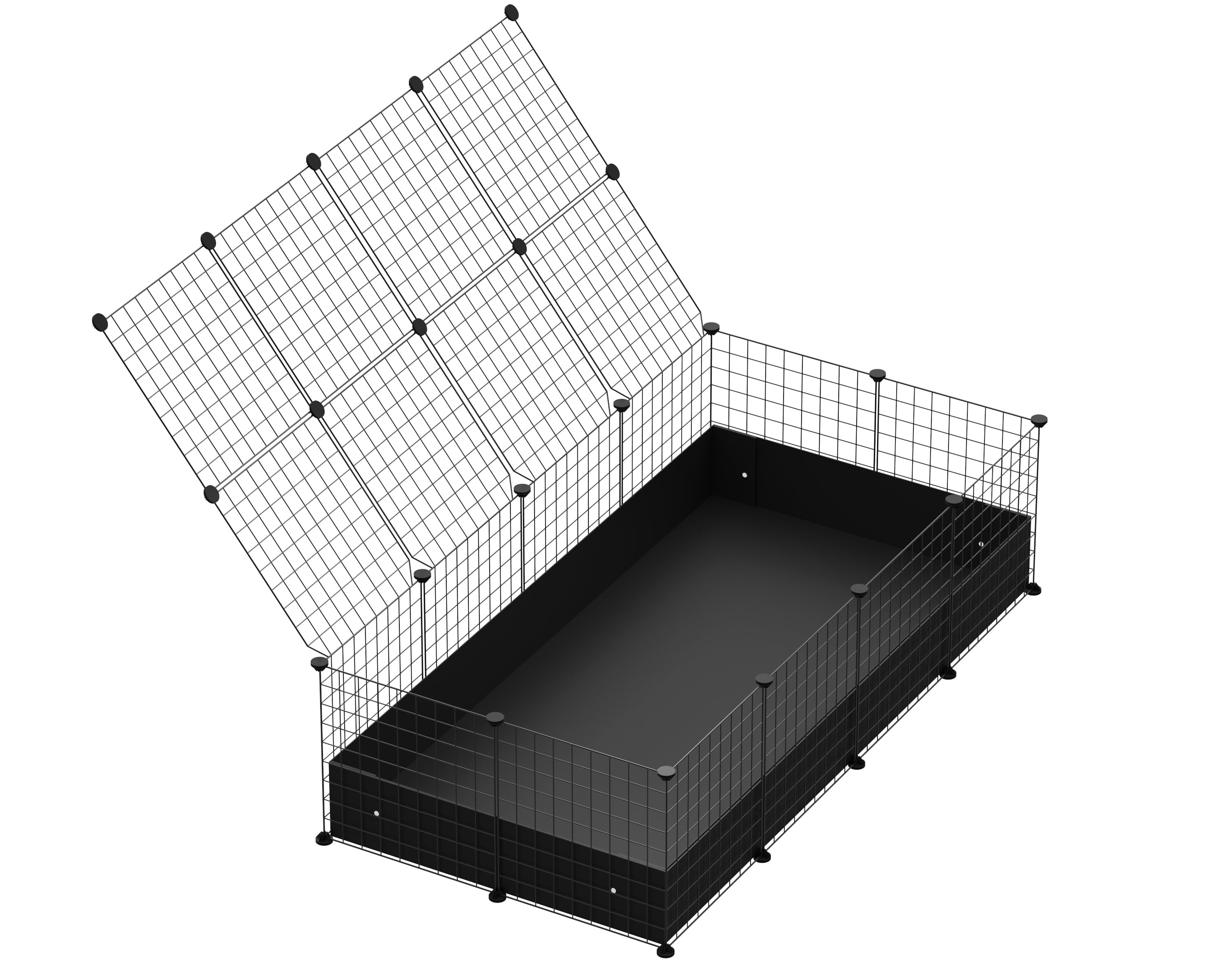 Walmart 2x4 Panel C&C Cage Kit for Guinea Pigs with Coroplast Base and ...