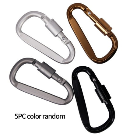 No. 6 D-Type Long Lock Carabiner Rotary Lock Hook Spring Kettle Buckle ...