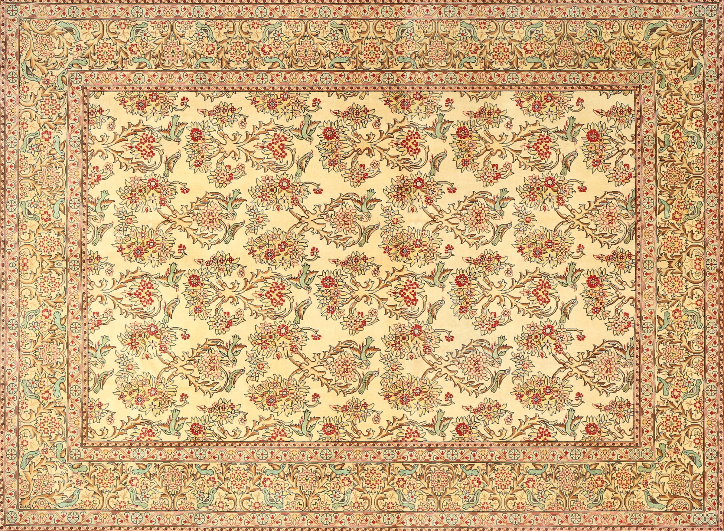 Ahgly Company Indoor Rectangle Traditional Mustard Yellow Persian Area ...