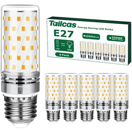 E14 LED Bulb, 12W 3000K Warm White E14 Bulb Replacement 100W ...