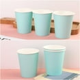 25 Pack 8 oz Disposable Paper Cups, Light Blue Paper Coffee Cups, Hot ...