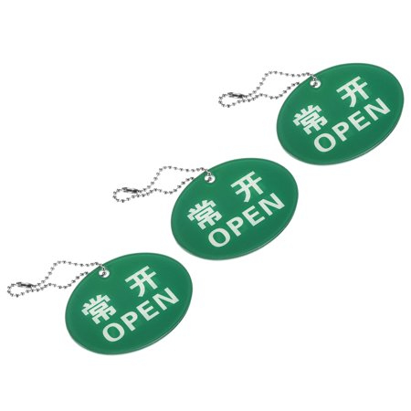 Valve Identifier Tag, 3 Pack Acrylic Normally Open Valves Status Sign ...