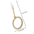 BESTYASH Beige Wooden Bird Swing for Parakeets Parrots and Pet Birds ...