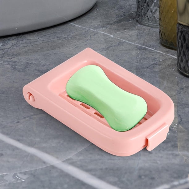 Caja de jabón Soledad jabonera multifuncional con drenaje rosa ...