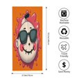Cheerful Cartoon Character Beach Towel - Round Face Sunglasses Rosy ...