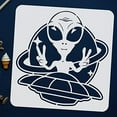 1pc Alien Stencils for Painting Reusable Alien and UFO Pattern Drawing ...