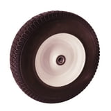 Flat Free 16x5.00-8 Tire with 1 inch Bearings, 3” Center Hub Turf Tread ...