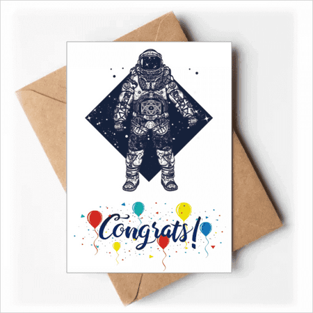 Astronaut Stars Universe Art Pattern Wedding Cards Congratulations ...