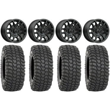 MSA Black Diesel 15" UTV Wheels 30" XT400 Tires Can-Am Maverick X3 ...