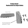 8-Inch Replacement Ice Auger Flat Blades - 2 Pack Compatible with ...