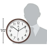 Infinity Instruments 12" Walnut Finish 12 inch Wall Clock - Walmart.com