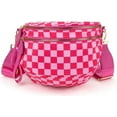 AEVOS Crossbody Bag,Checkered Purse for Women Black and White Bum Bag ...