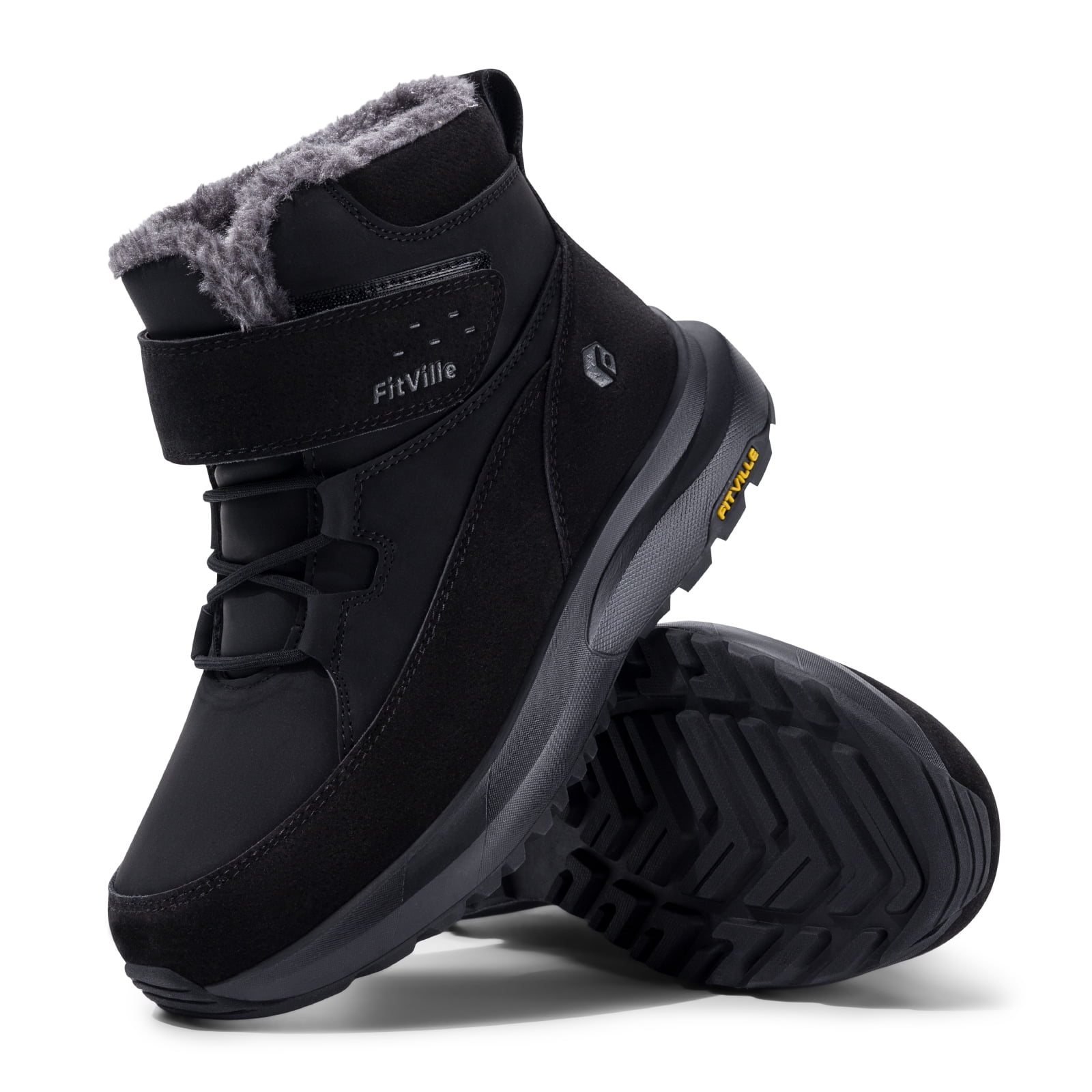 Click here for Fitville Extra Wide Womens Winter Snow Boots Faux... prices