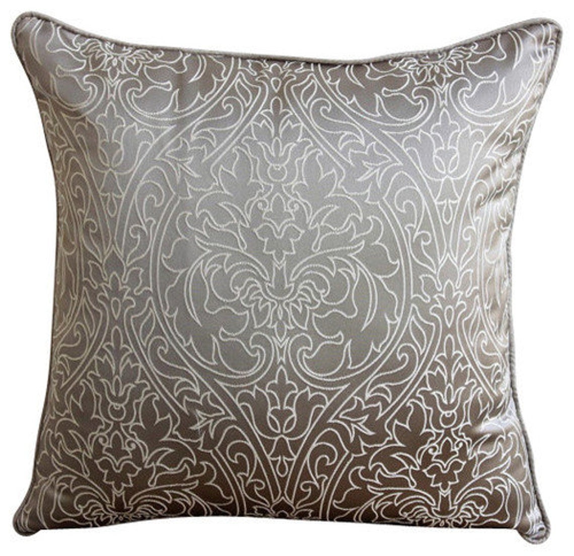 Euro Pillow Covers, Gray European Pillow Shams 26x26 inch (65x65 cm ...