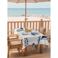 Cartoon Ocean Rectangle Outdoor Tablecloth with Umbrella Hole Nautical ...