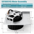 684, HD80L Replacement Motor, S97009745 Bathroom Fan Motor Assembly for ...