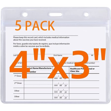 SHTUUYINGG4"x3" CDC Card Protector Badge Holders Waterproof Cards Cover ...