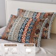 4 Piece Duvet Cover Set Queen, Abstract Ethnic Vintage Pattern Soft ...