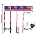 American Flag LED Yard Lights, 4-Pack Waterproof Patriotic Flag Pathway ...
