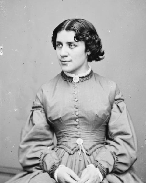 Print: Anna E. Dickinson, circa 1855 - Walmart.com