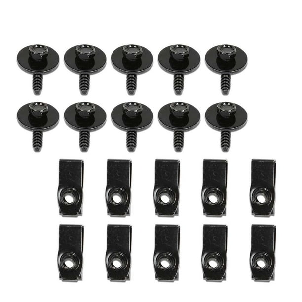 PIT66 Truck Body Bolts & U-nut Clips- M6-1.0 x 25mm- 10mm Hex- 20 pcs ...