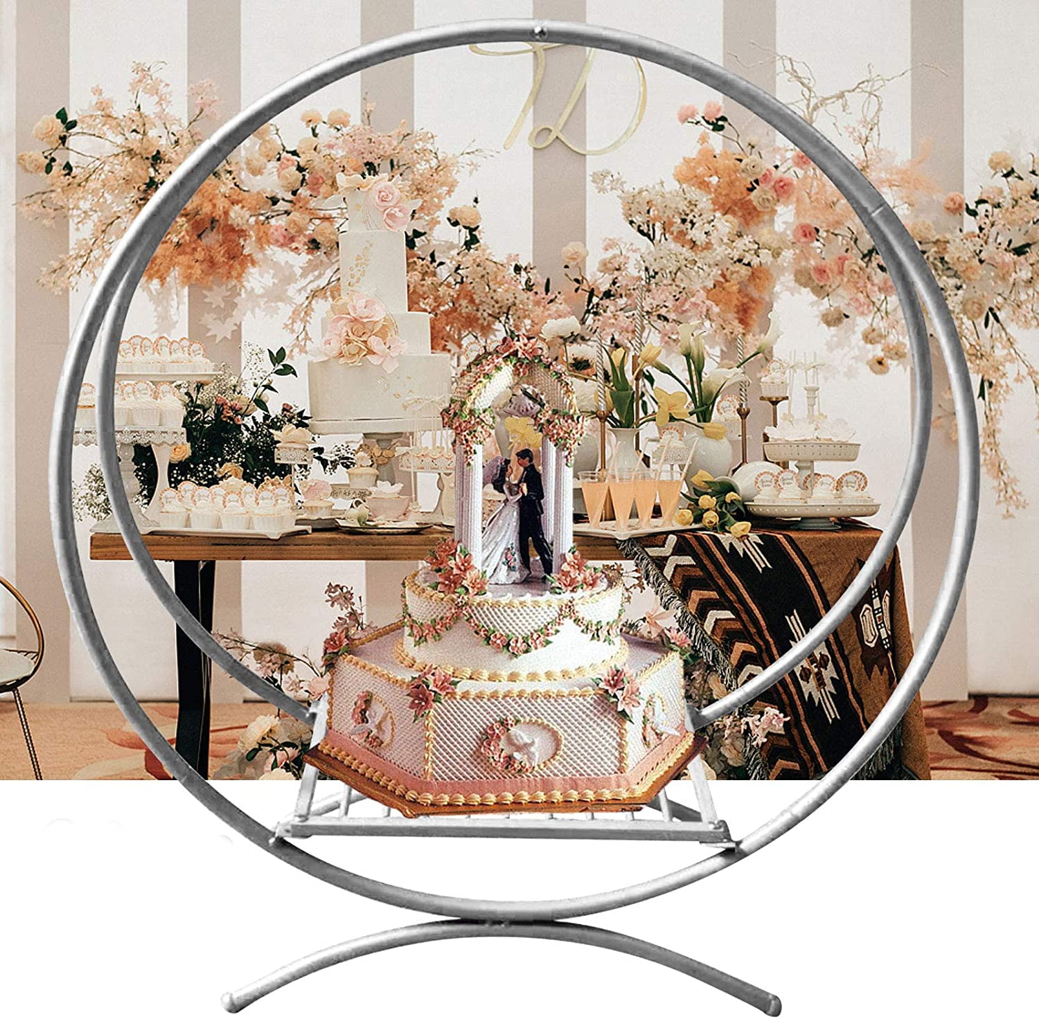 MONIPA Circular Wedding Cake Stand w/ Bases Round Stand Photo Booth ...