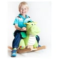 Happy Trails Dragon Rocking Horse Plush Ride-On Toy for Kids with Wood ...