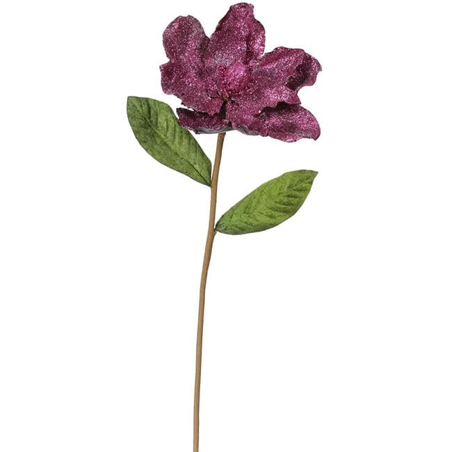 Magenta Magnolia Glittered Edge Spray - 26 in. - Walmart.com