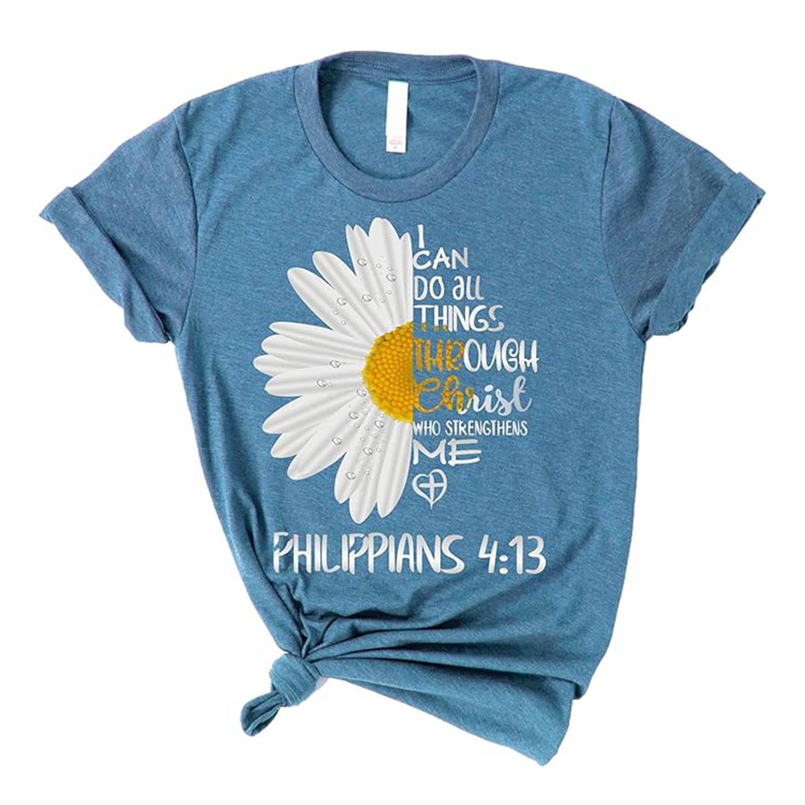 Click here for Weiyll Womens T-Shirts Sunflower Print Crew Neck S... prices