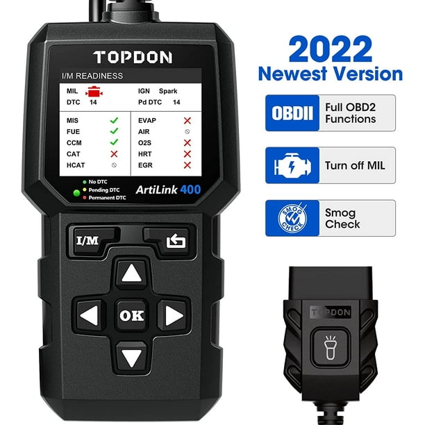 OBD2 Scanner TOPDON AL400 Car Diagnostic Code Reader Check Engine Light ...
