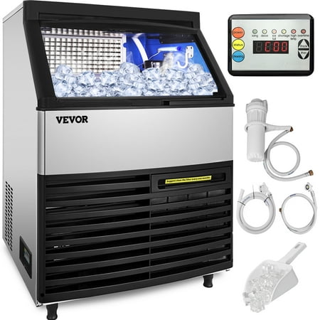 VEVOR 110V Commercial Ice Maker 265LBS in 24 Hrs with 99lbs Storage ...