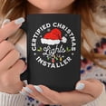 Certified Christmas Lights Installer Couples Matching Coffee Mugs ...