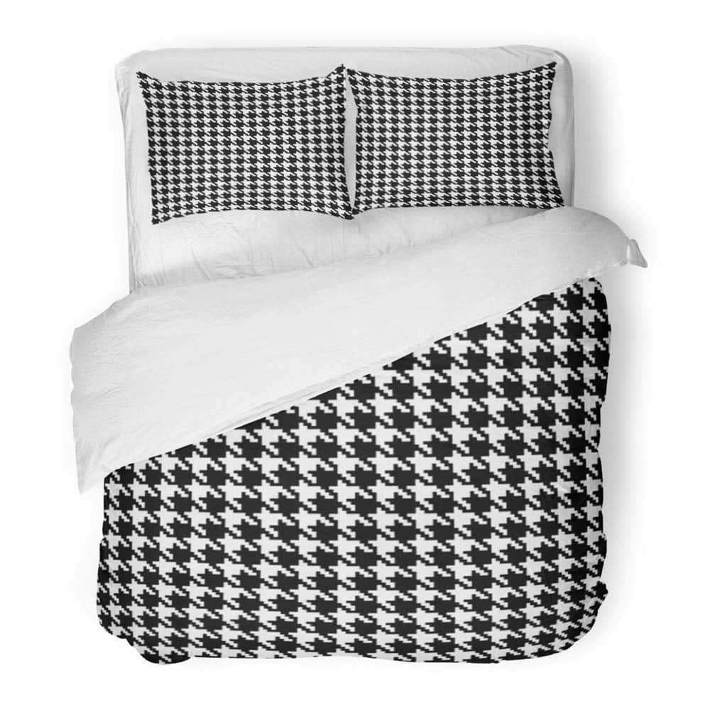 FMSHPON 3 Piece Bedding Set Houndstooth Pixel Hounds Tooth Pattern in ...