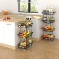 4 Tier Slim Fruit Basket for Kitchen, Stackable Metal Wire Fruit ...