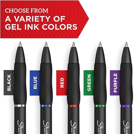 Sharpie S-Gel, Gel Pens, Medium Point (0.7mm), Assorted Colors, 4 Count ...
