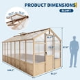 8x14 ft Wooden Greenhouse for Outdoor, Walk-in Greenhouse Kit with ...