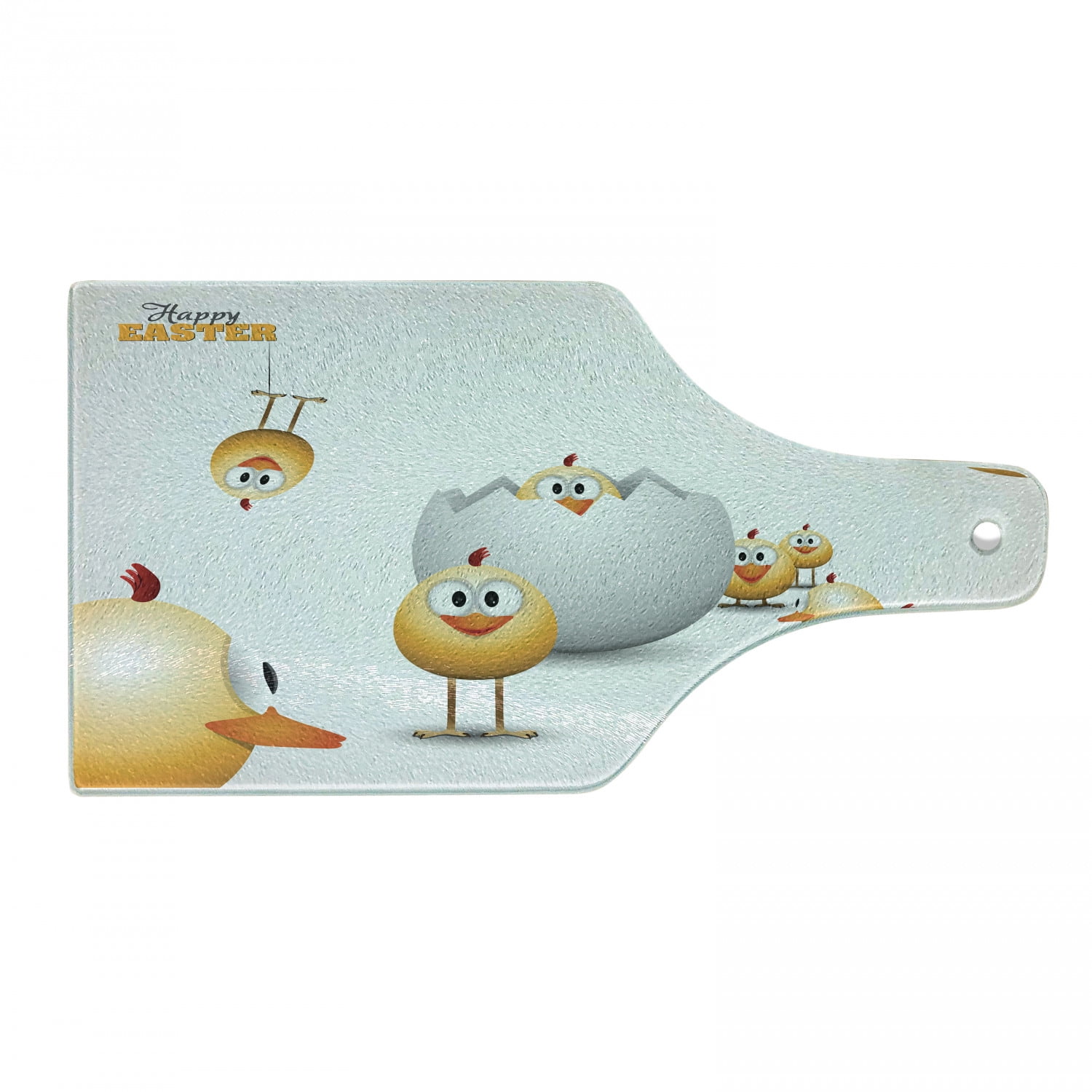 Easter Cutting Board, Happy Chicks Emerging out of a Cracked Egg Funny ...