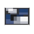 Blue Black Sun Shade Sail 12'X16' Geometric Abstract Color Block ...