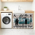 Camper Van Bear Cabinet Curtains 11" W x 13" L Let The Adventur Vintage ...