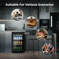 COLOZO Black Beverage Refrigerator Cooler, 96 Cans Freestanding Mini ...