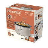Beautiful 4Qt Slow Cooker with Touch-Activated Display, Porcini Taupe ...