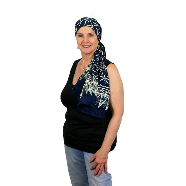 Bali Batik Long Head Scarf for Women Cancer Headwear Chemo Scarves Head ...