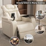 Power Recliner Chair with USB Ports, 270 Degree Swivel Leather Home ...
