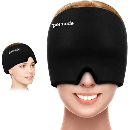Permade Headache & Migraine Relief Ice Pack Hat, Reusable Cold Therapy ...