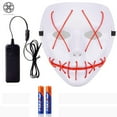 Luxtrada Halloween LED Glow Mask Cosplay Led Costume Mask EL Wire Light ...