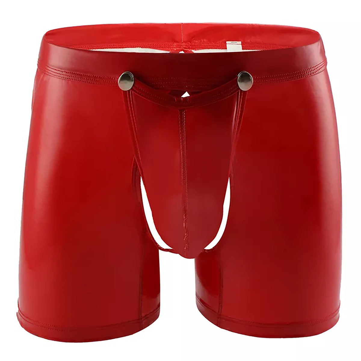 Men Shiny Leather Boxer, Sexy Open Crotch, Glossy PVC Leather, Wetlook ...